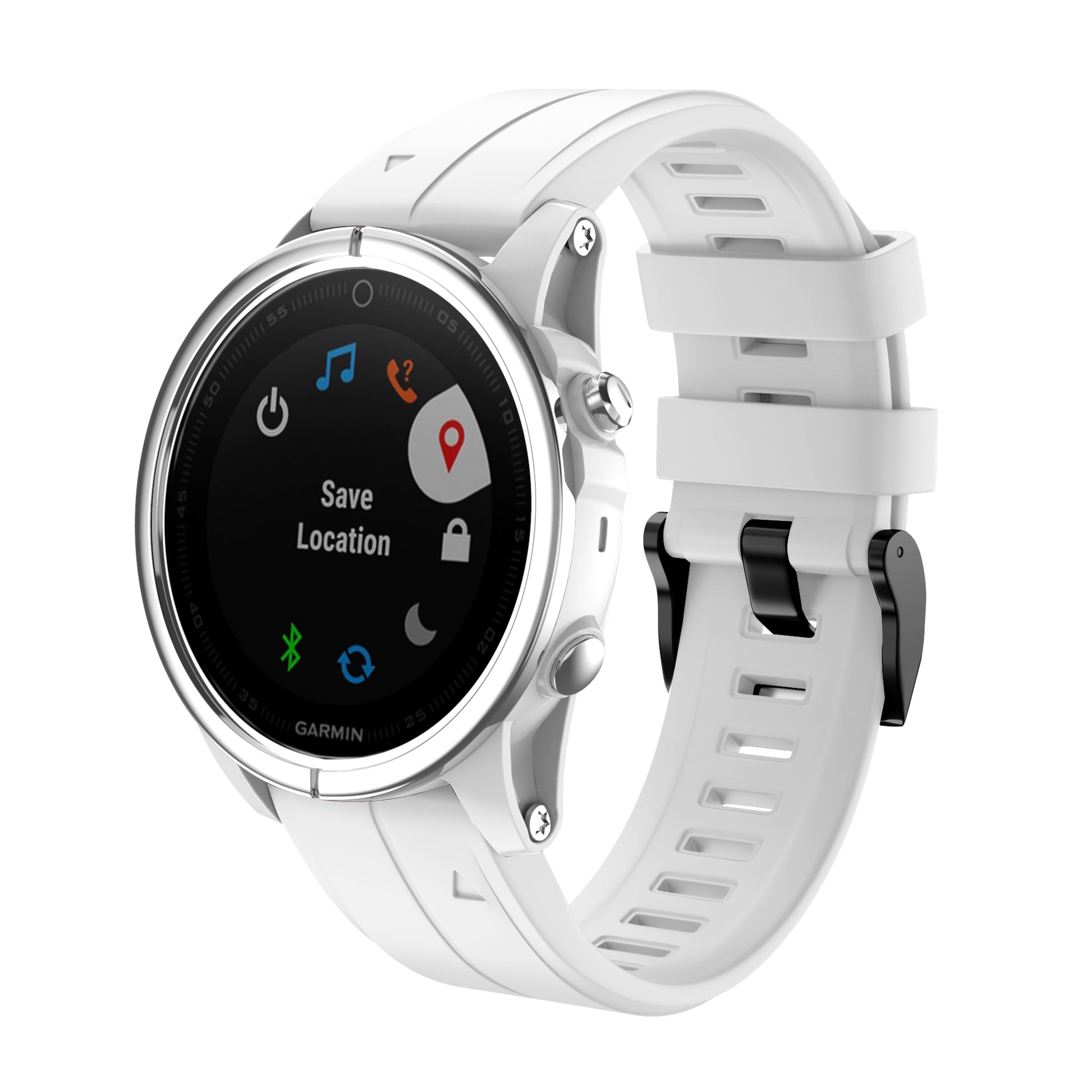 Gummireim for Garmin hvit – Norgesreima